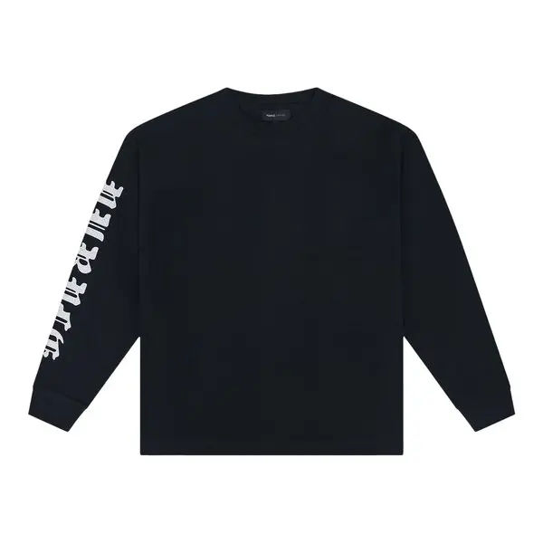 PURPLE BRAND Textured Jersey Long-sleeve Tee - Black