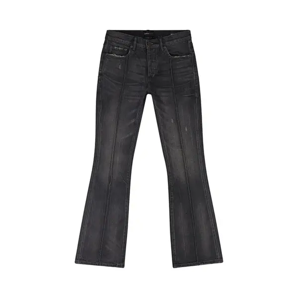 PURPLE BRAND Pintuck Flare Coated - Black