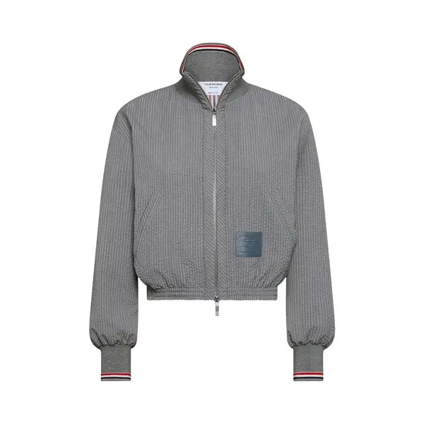 Thom Browne Wool Seersucker Zip-up Track Jacket 'light