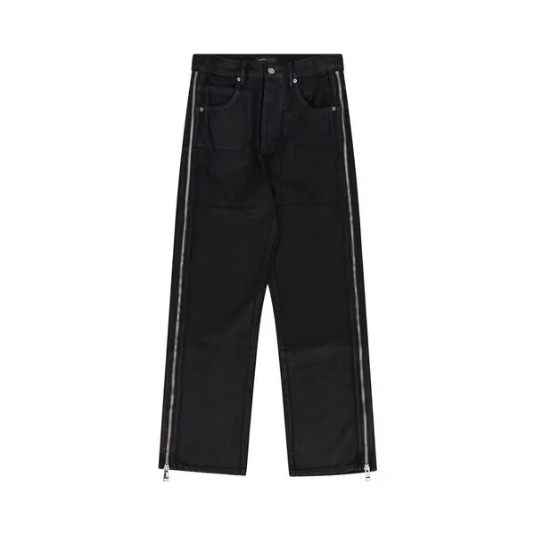 PURPLE BRAND Side Zip Coated Clean - Black