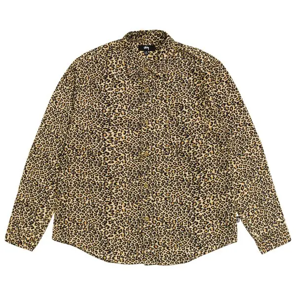 StÜssy Animal Print Flannel Shirt 'leopard - Yellow