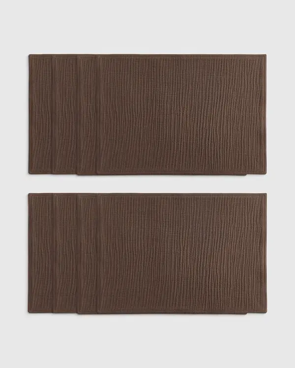 Quince Gauze Placemats - Chocolate