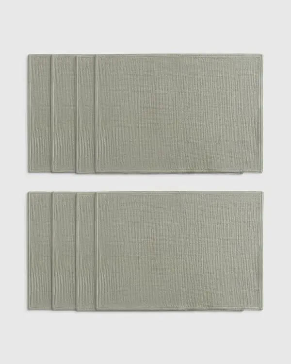 Quince Gauze Placemats - Dried Sage