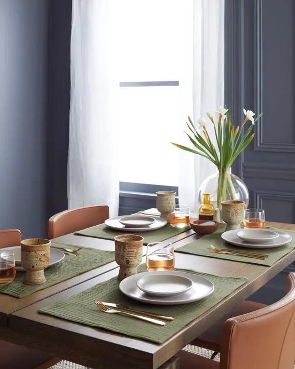 Quince Gauze Placemats - Olive