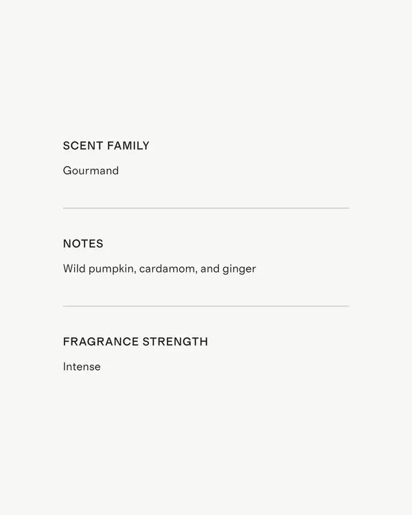 Quince Pumpkin Cardamom Candle, Plant-based Wax