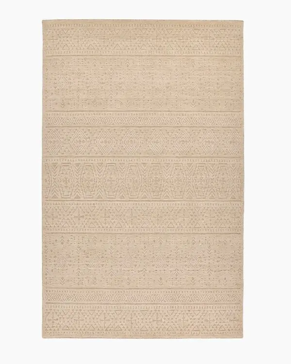 Quince Alma Hand-loomed Wool Rug - Beige