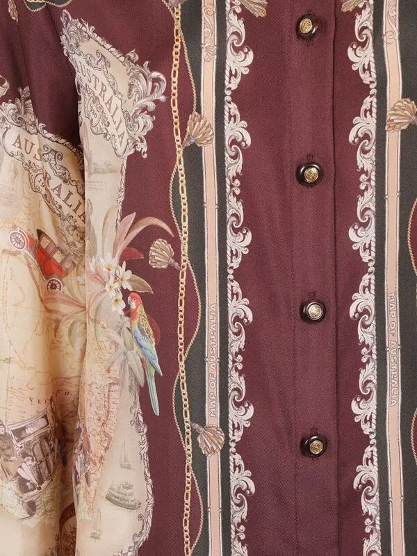 Zimmermann Valiant Printed Silk Shirt