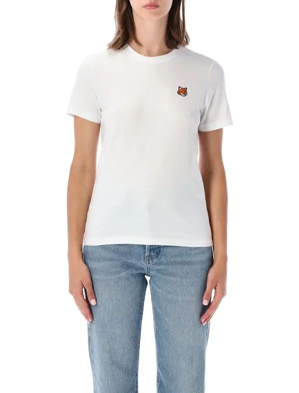 Maison Kitsuné Fox Patch Crewneck T-shirt - Bianco