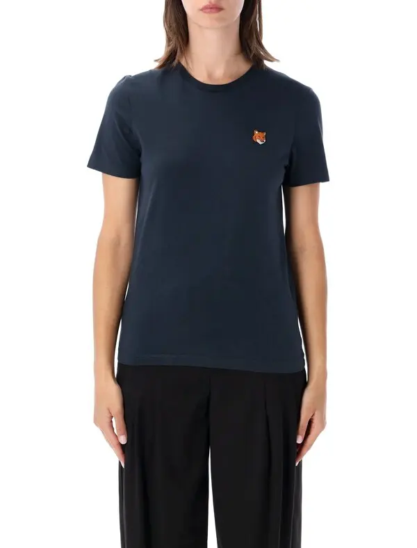 Maison Kitsuné Fox Patch Crewneck T-shirt - Classic Navy