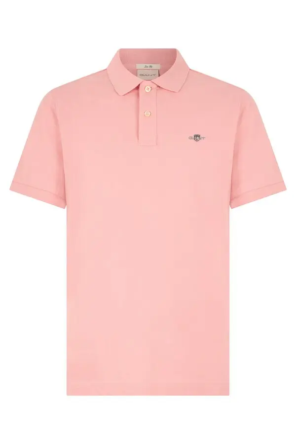 Gant Short Sleeve Polo Shirt Classic Fit - Pink