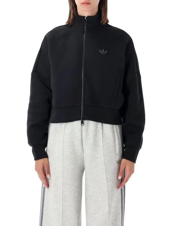 ADIDAS ORIGINALS Cotton-blend Sweatshirt With Recycled Pet - Nero