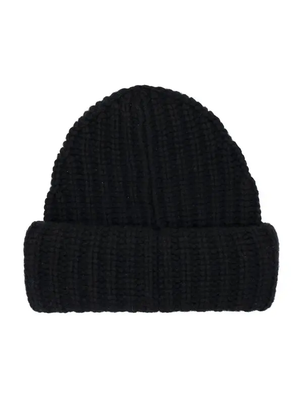LISA YANG Chunky Knit Cashmere Beanie - Nero