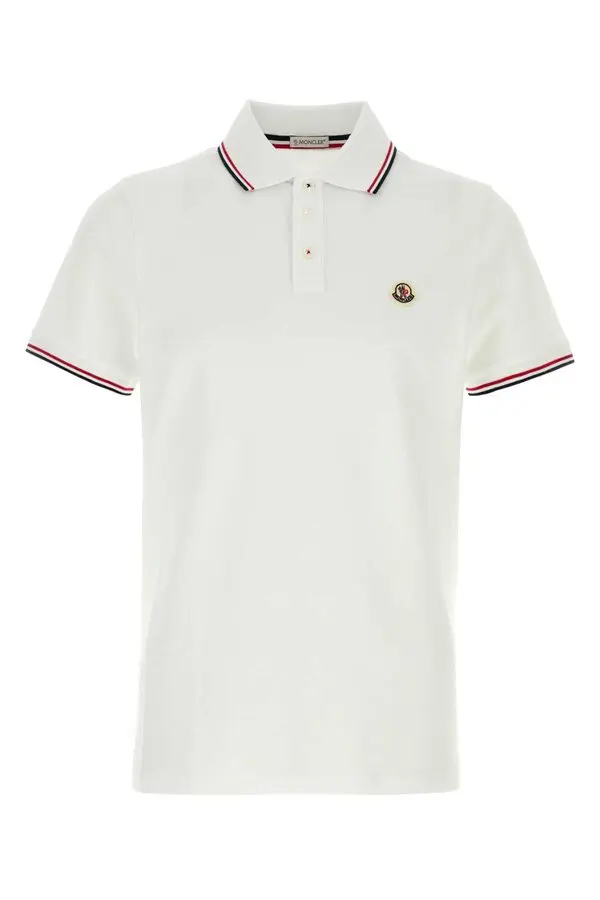 Moncler Cotton Piqué Polo Shirt - White