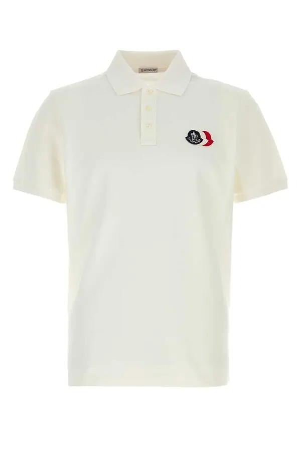 Moncler Cotton Piqué Polo Shirt - White