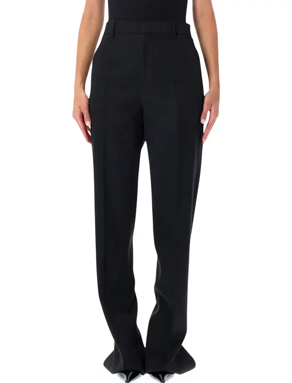 Bottega Veneta High-waist Tailored Wool Trousers - Nero