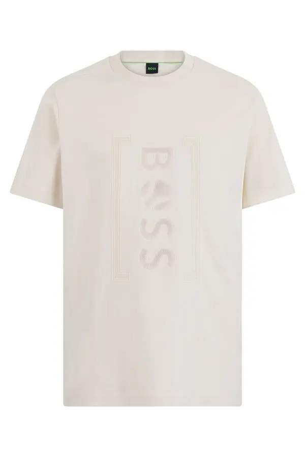 BOSS Minimalist Cotton Short-sleeve T-shirt With Central Print