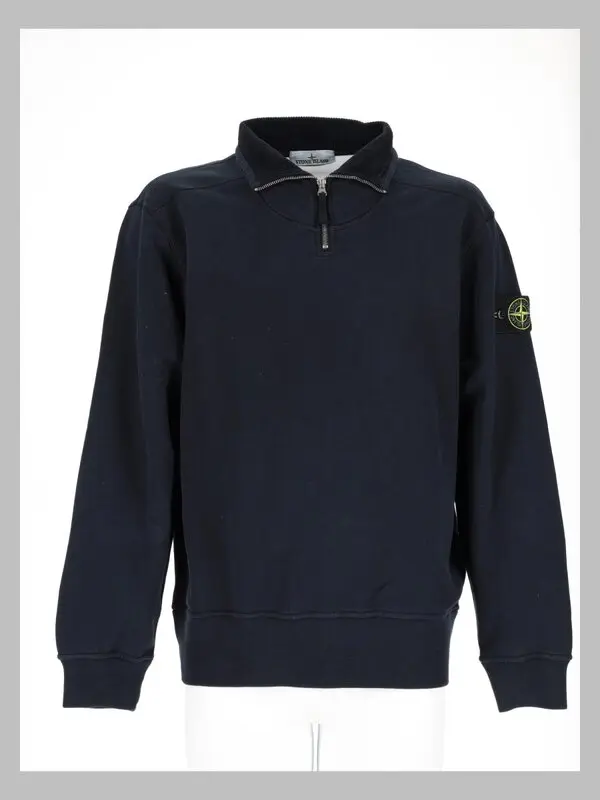 Stone Island Iconic Knit Polo Shirt - Blue