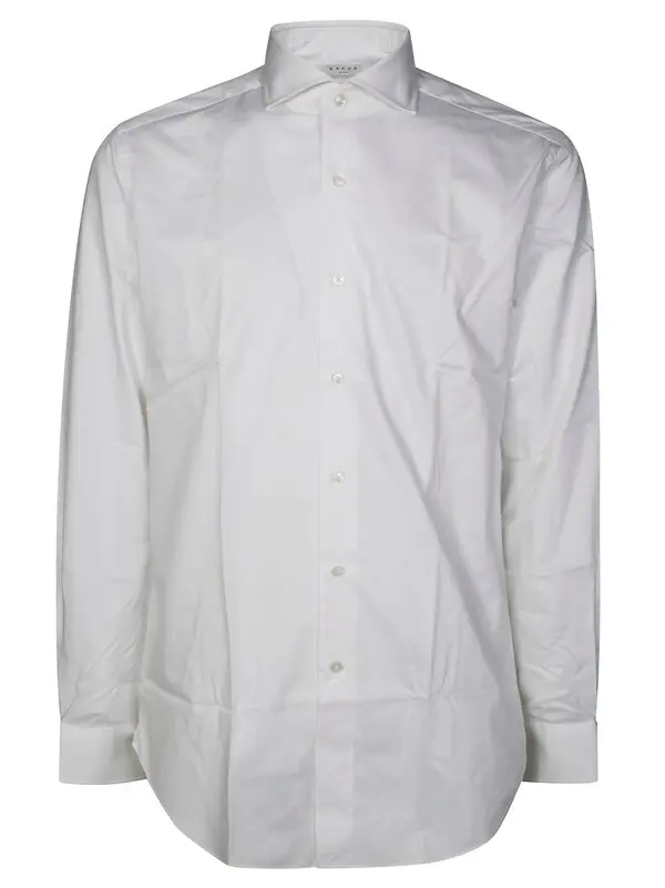 XACUS Twill Neck Shirt - Bianco