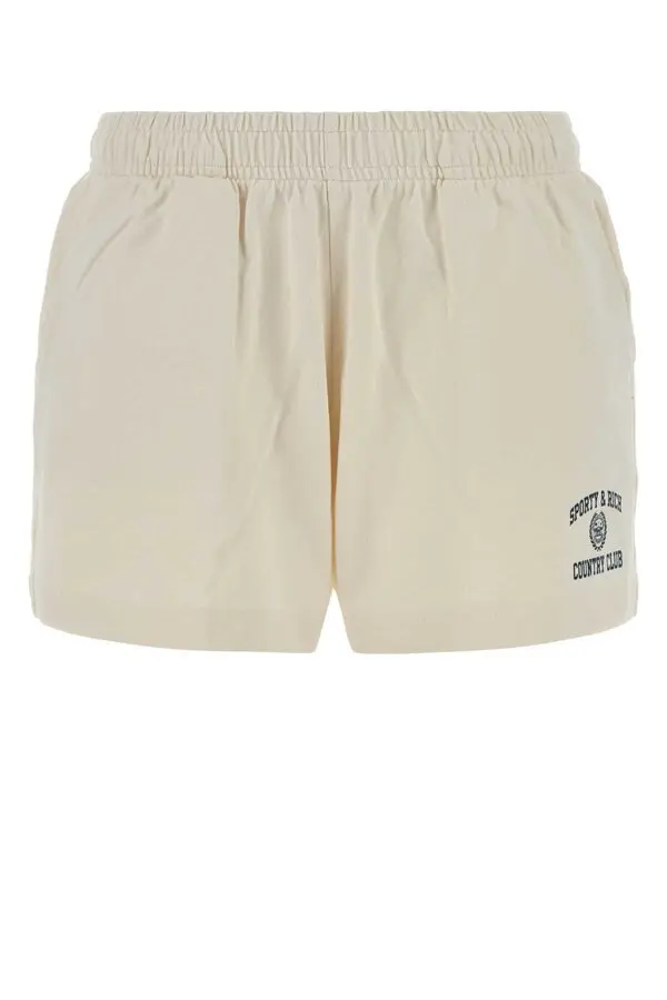 Sporty & Rich Cotton Mini Shorts - White
