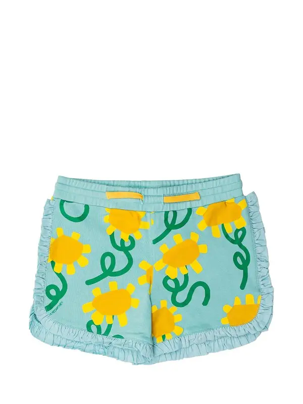 Stella McCartney Girasoli Print Mini Shorts - Celeste-multicolor