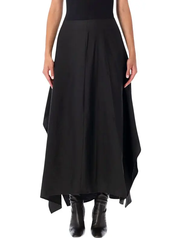 Studio Nicholson Draped Maxi Skirt - Nero