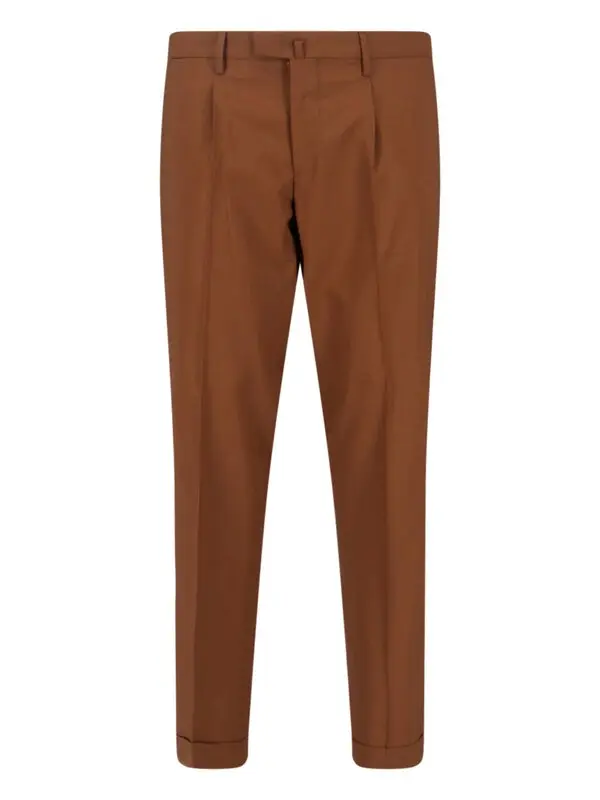 BRIGLIA 1949 Tailored Trousers - Brown