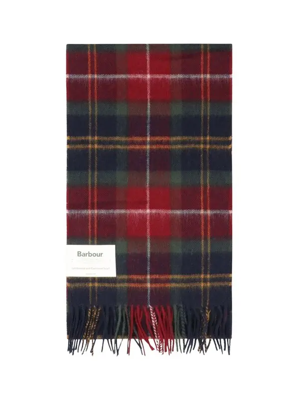 Barbour Premium Lambswool & Cashmere Scarf - Navy