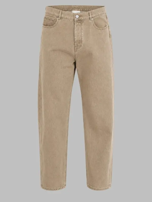 Drole De Monsieur Cotton Denim Jeans - Beige