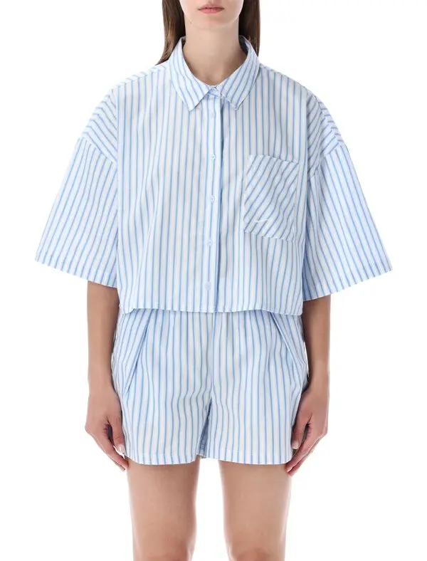 Nike Striped Mini Sporty Tee - Blue