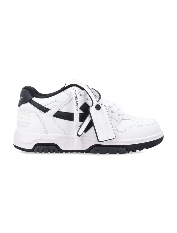 Off-White Low-top Leather Sneaker With Graphic Details - Bianco