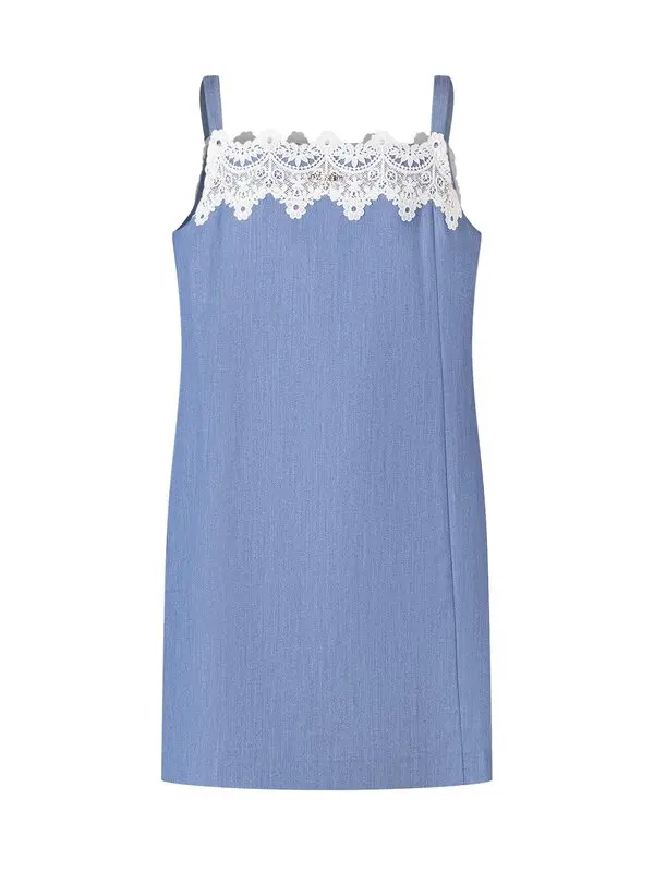 Twin-set Mini Suit With Paintline And Lace Detail