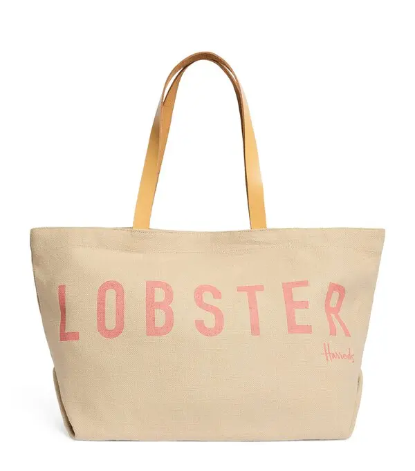 Harrods Jute Lobster Tote Bag