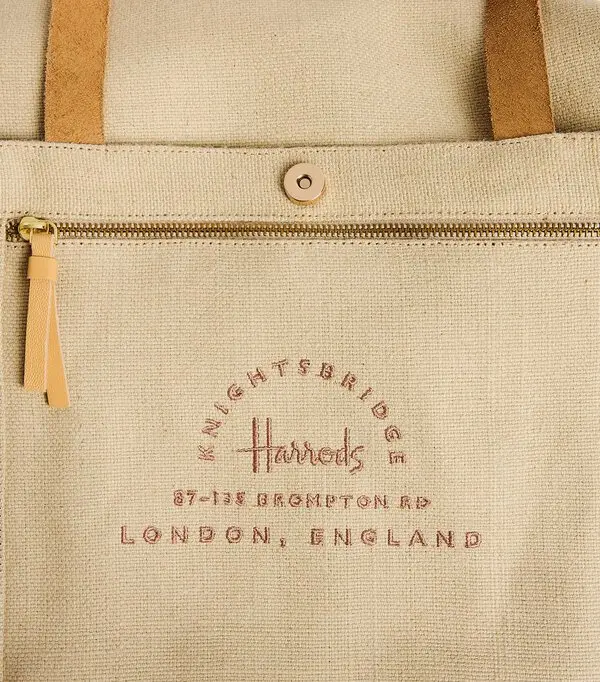 Harrods Jute Coffee Tote Bag