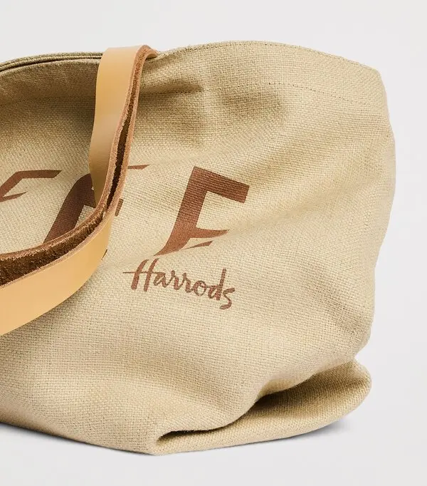 Harrods Jute Coffee Tote Bag