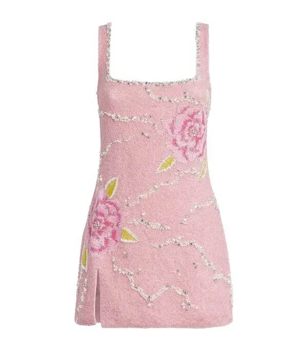CLIO PEPPIATT Peony Mini Dress - Pink