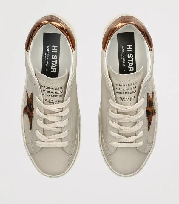 GOLDEN GOOSE Leather Hi Star Sneakers