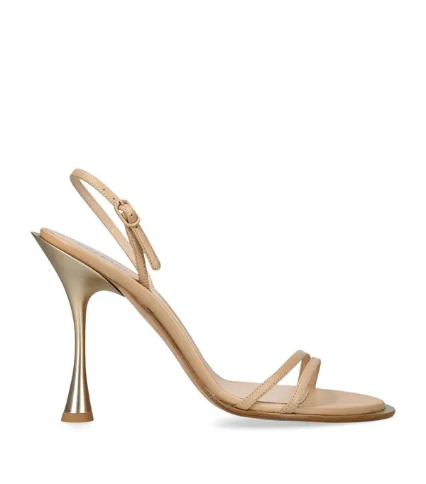 BETZÁBE Leather Bianca Slingback Sandals 100