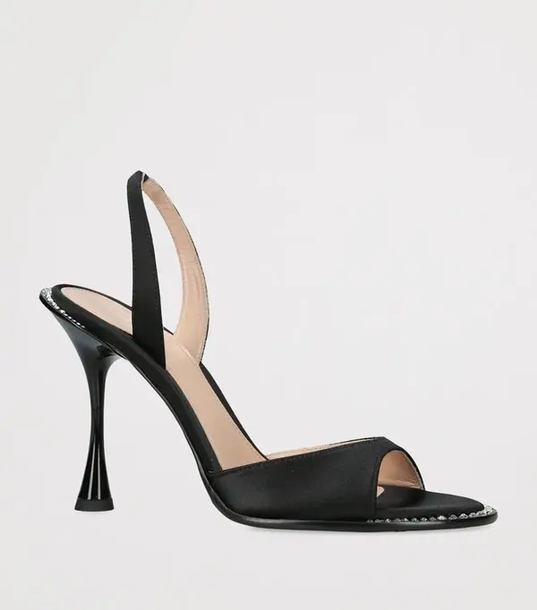 BETZÁBE Satin Slingback Sandals 100