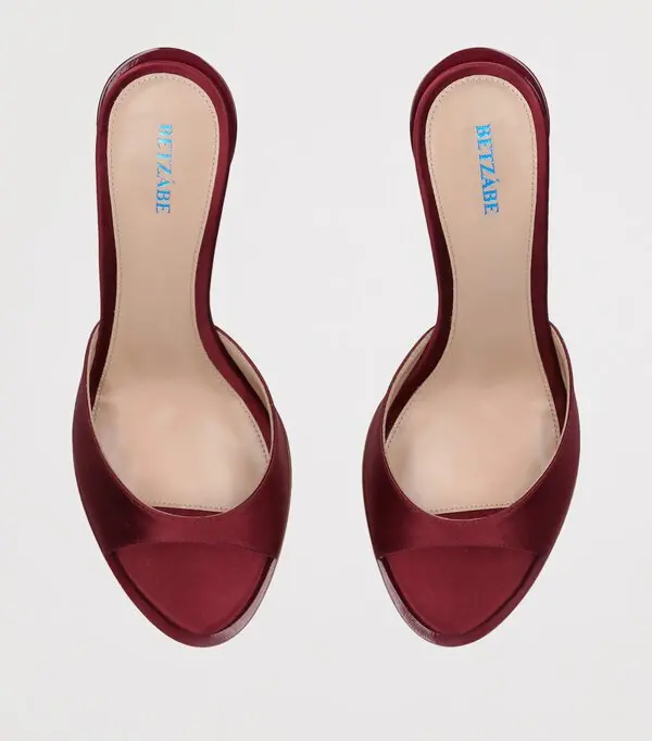 BETZÁBE Satin Jenni Heeled Mules 65