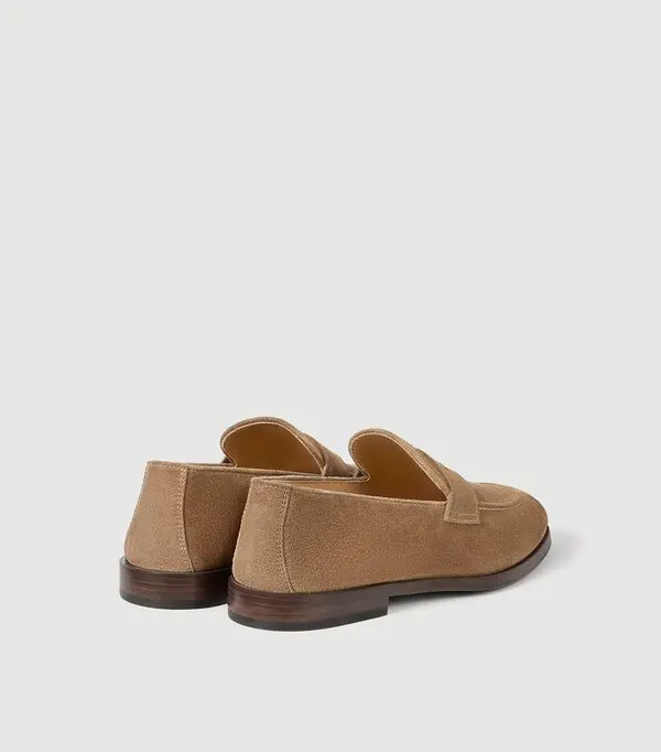 Brunello Cucinelli Suede Penny Loafers