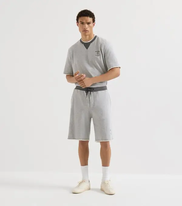 Brunello Cucinelli Cotton Logo Short-sleeve Sweatshirt