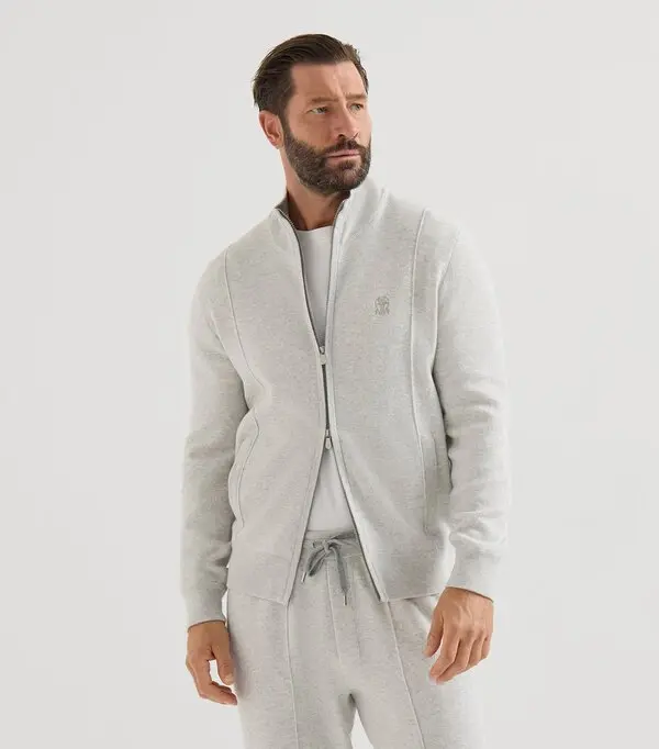 Brunello Cucinelli Cashmere-blend Zip-up Cardigan
