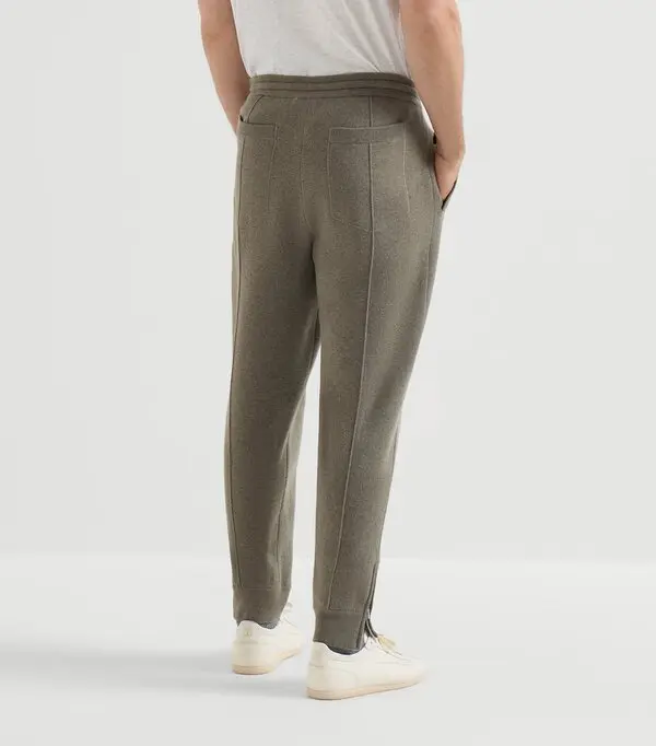 Brunello Cucinelli Cashmere-blend Double-knit Sweatpants