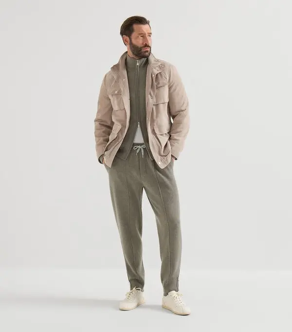 Brunello Cucinelli Cashmere-blend Double-knit Sweatpants