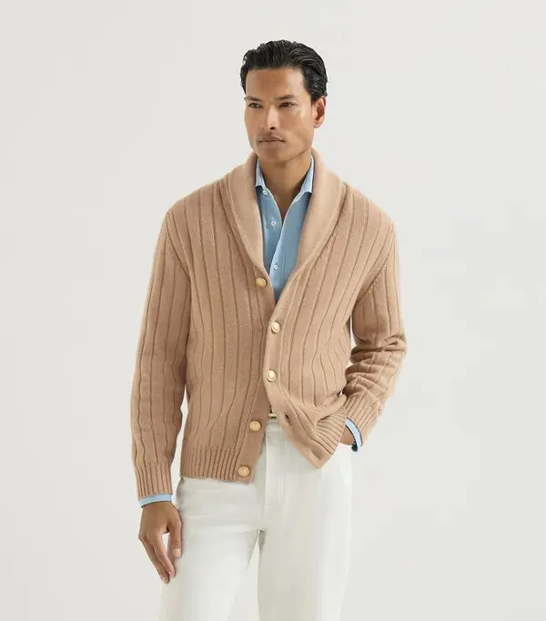 Brunello Cucinelli Cashmere Ribbed Cardigan
