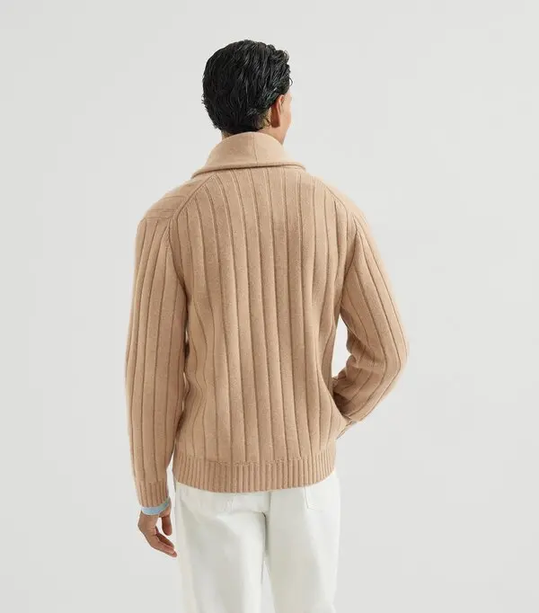 Brunello Cucinelli Cashmere Ribbed Cardigan