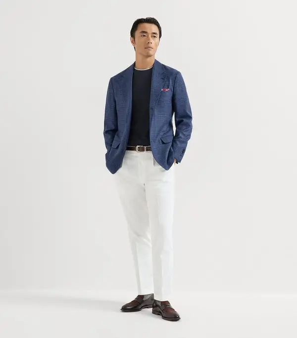 Brunello Cucinelli Silk-cotton Faux-layered T-shirt - Blue