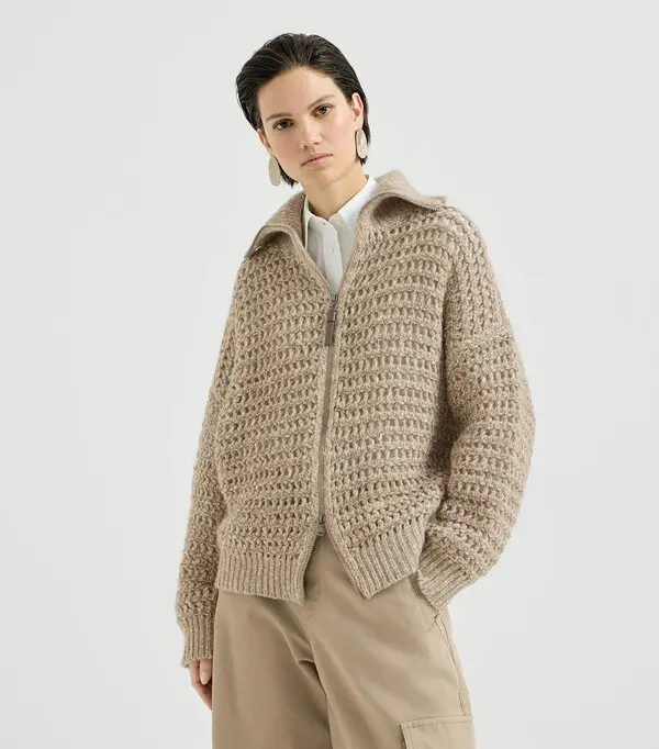 Brunello Cucinelli Wool-cashmere-blend Embellished Cardigan