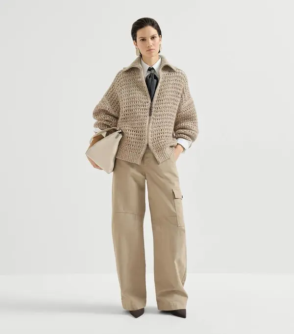 Brunello Cucinelli Wool-cashmere-blend Embellished Cardigan