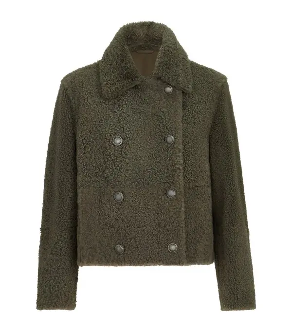 Brunello Cucinelli Shearling Pea Coat